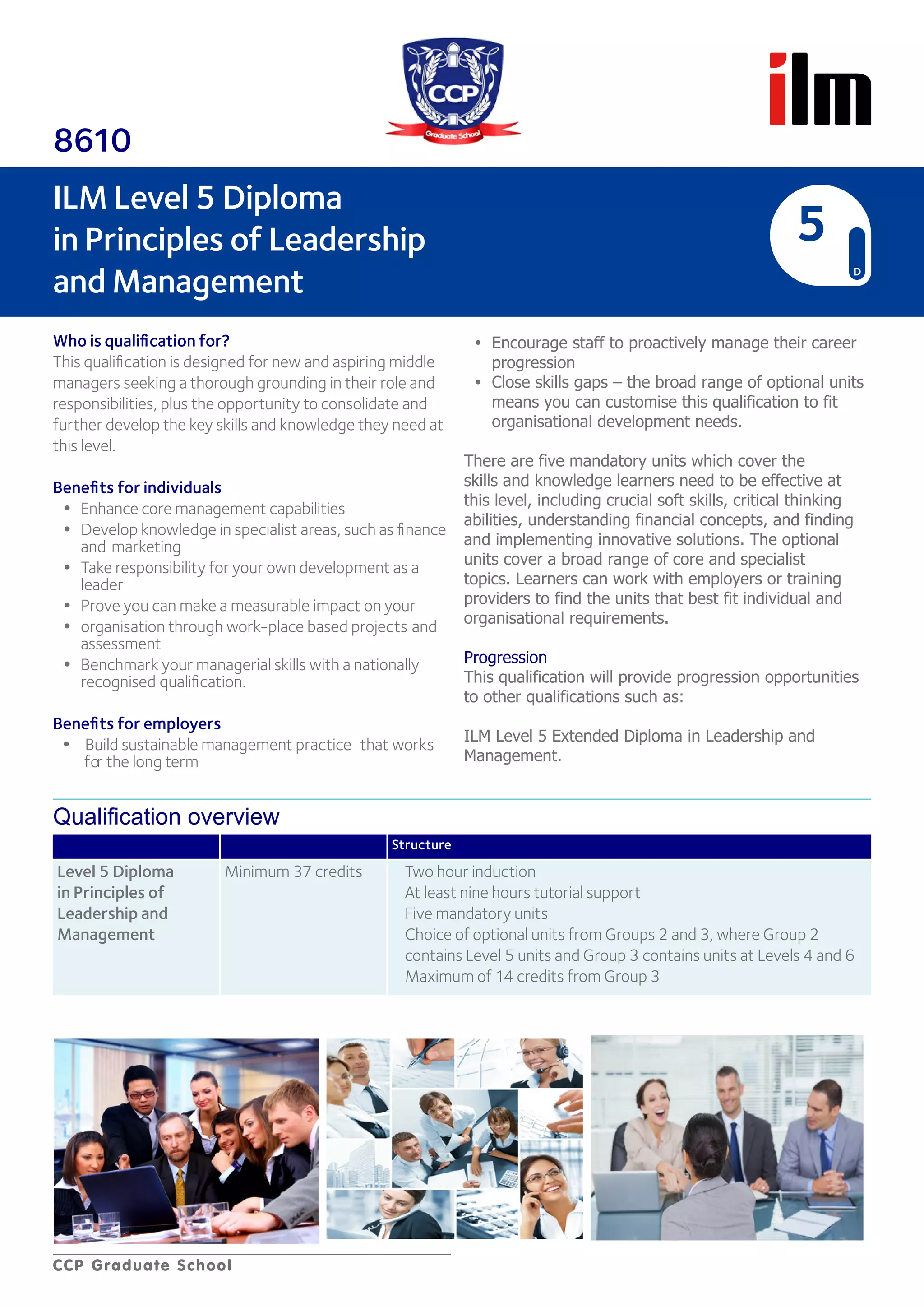 ILM Level 5 D iplom a in Principles of Leadership and Management. | PDF