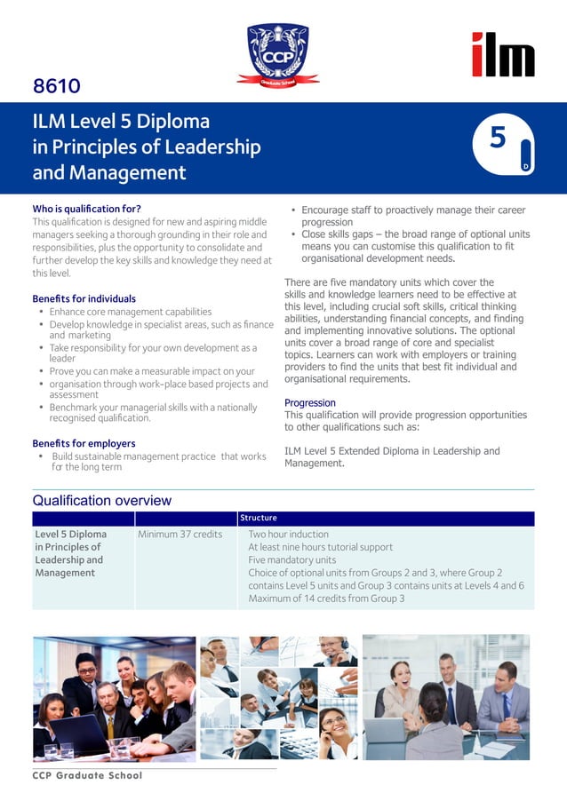 ILM Level 5 D iplom a in Principles of Leadership and Management. | PDF