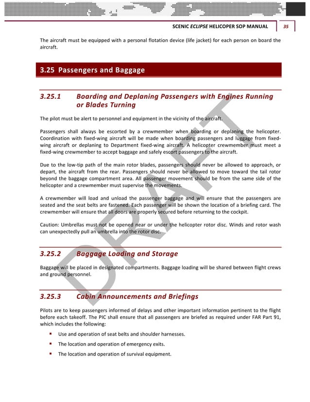 Standard Operating Procedures Manual | PDF | Air Travel | Travel Type