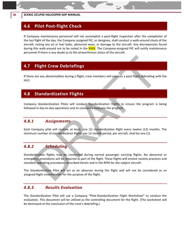 Standard Operating Procedures Manual | PDF | Air Travel | Travel Type
