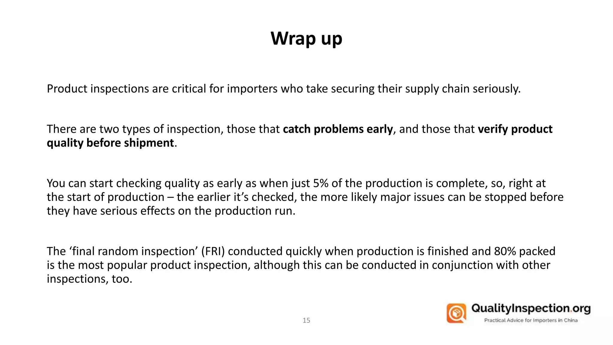 Quality Control Basics (Part 3): When To Do Product Quality Inspections ...