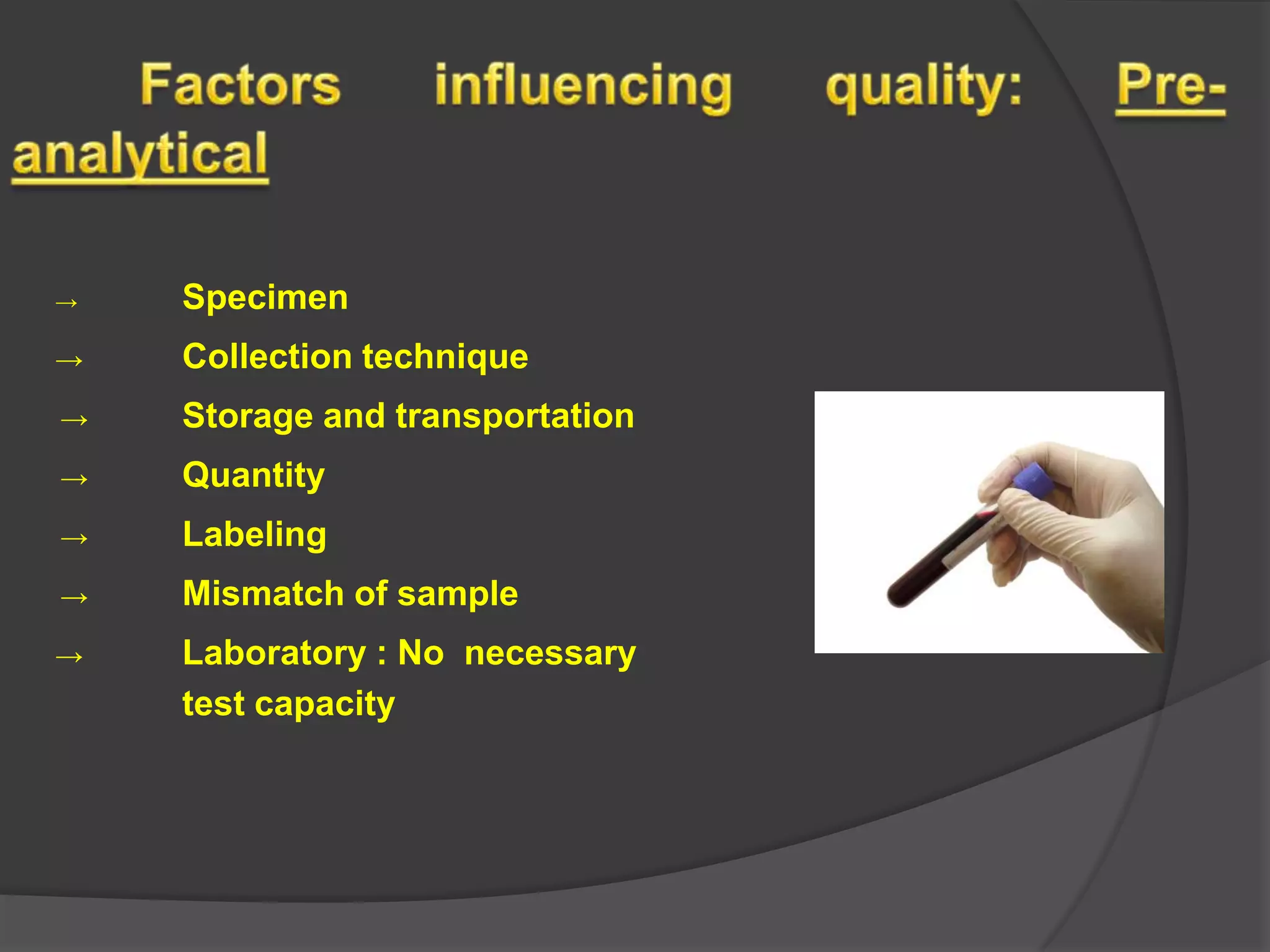 Quality Control in a Medical Testing Laboratory | PPTX
