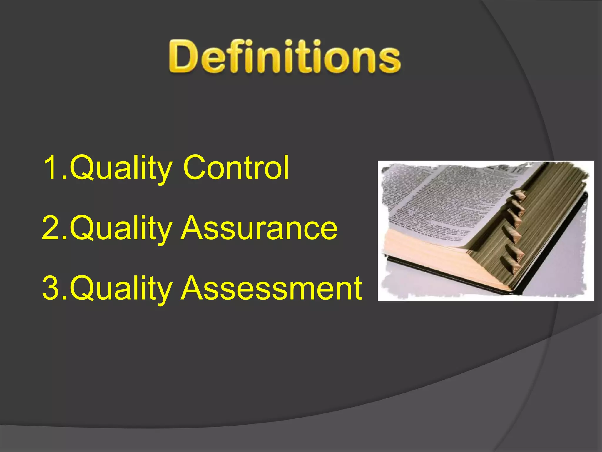 Quality Control in a Medical Testing Laboratory | PPTX