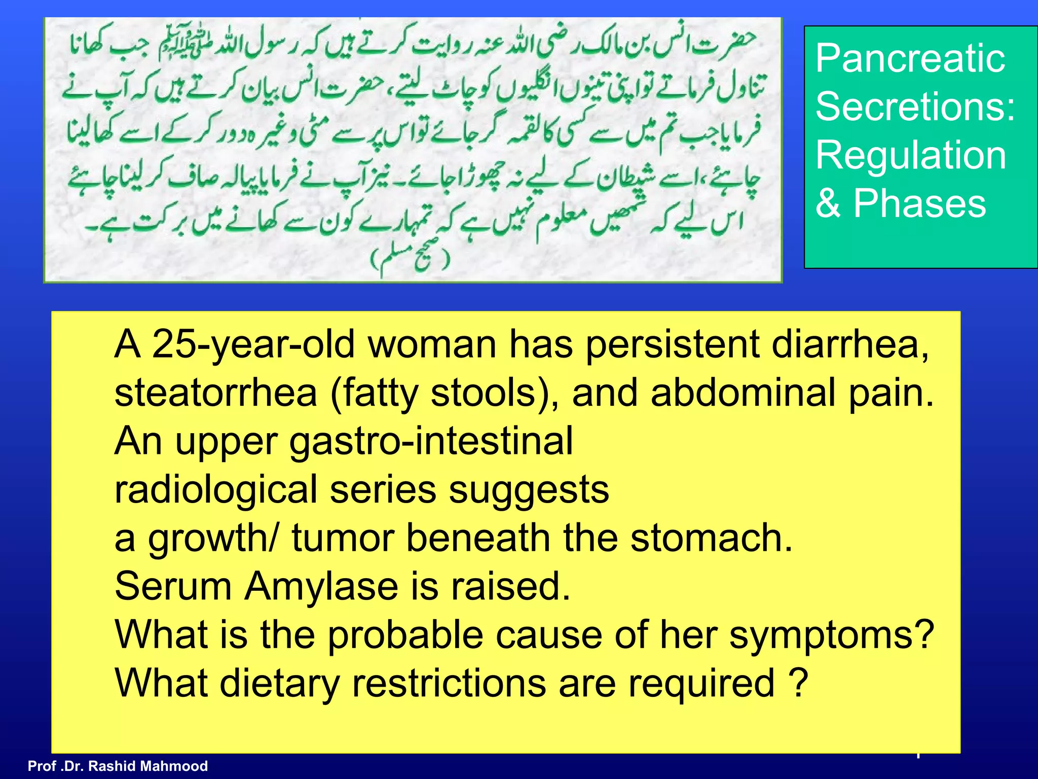 Stages & regulation of pancreatic secretion | PPT