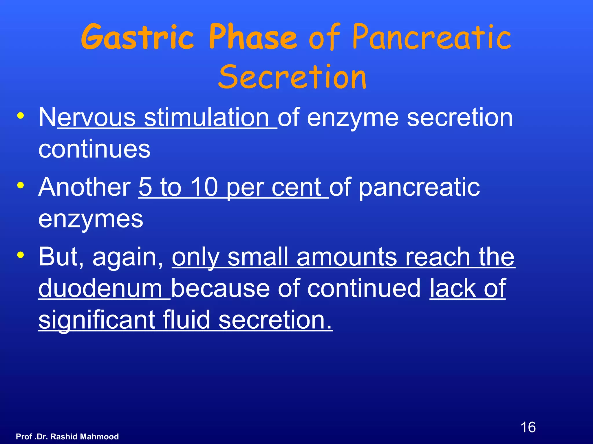 Stages & regulation of pancreatic secretion | PPT