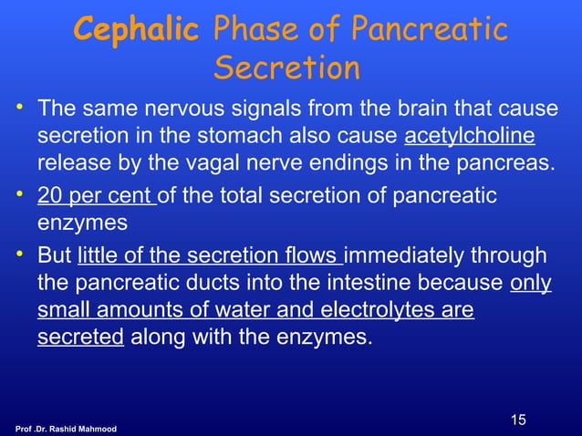 Stages & regulation of pancreatic secretion | PPT