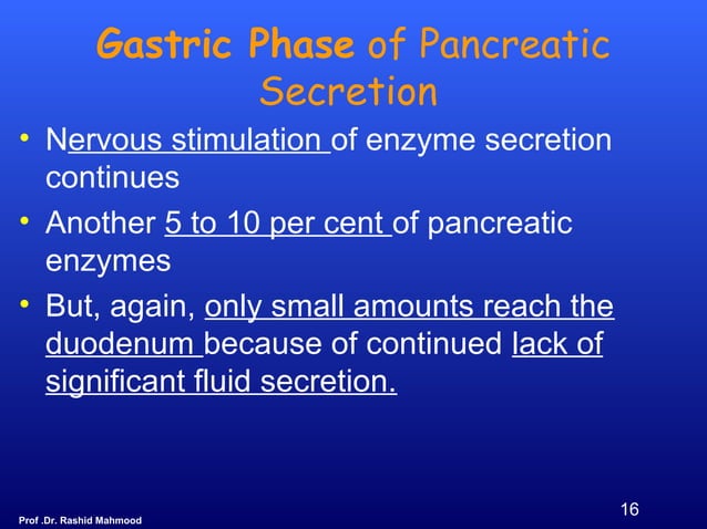 Stages & regulation of pancreatic secretion | PPT