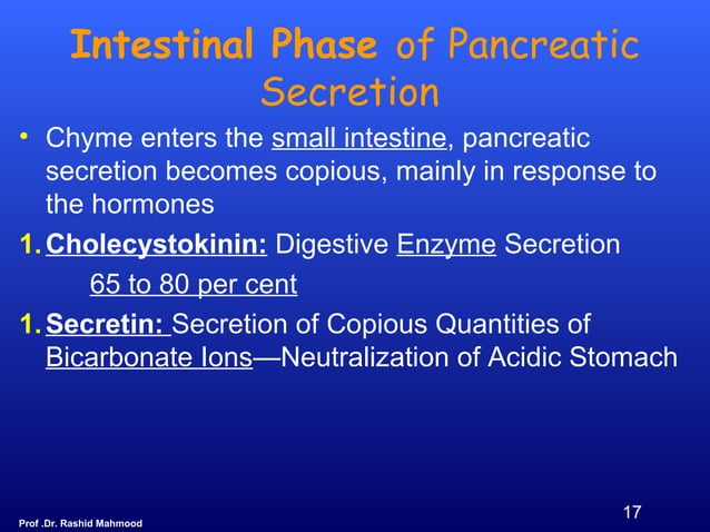 Stages & regulation of pancreatic secretion | PPT