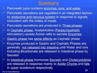 Stages & regulation of pancreatic secretion | PPT