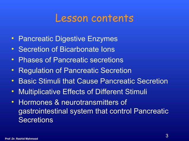 Stages & regulation of pancreatic secretion | PPT