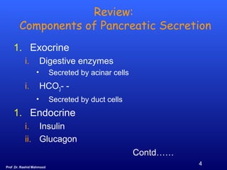Stages & regulation of pancreatic secretion | PPT