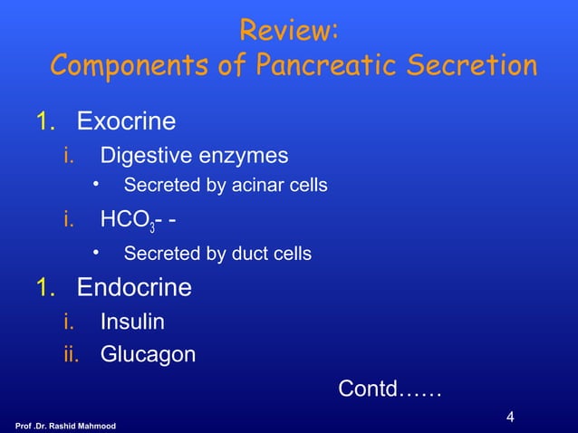Stages & regulation of pancreatic secretion | PPT