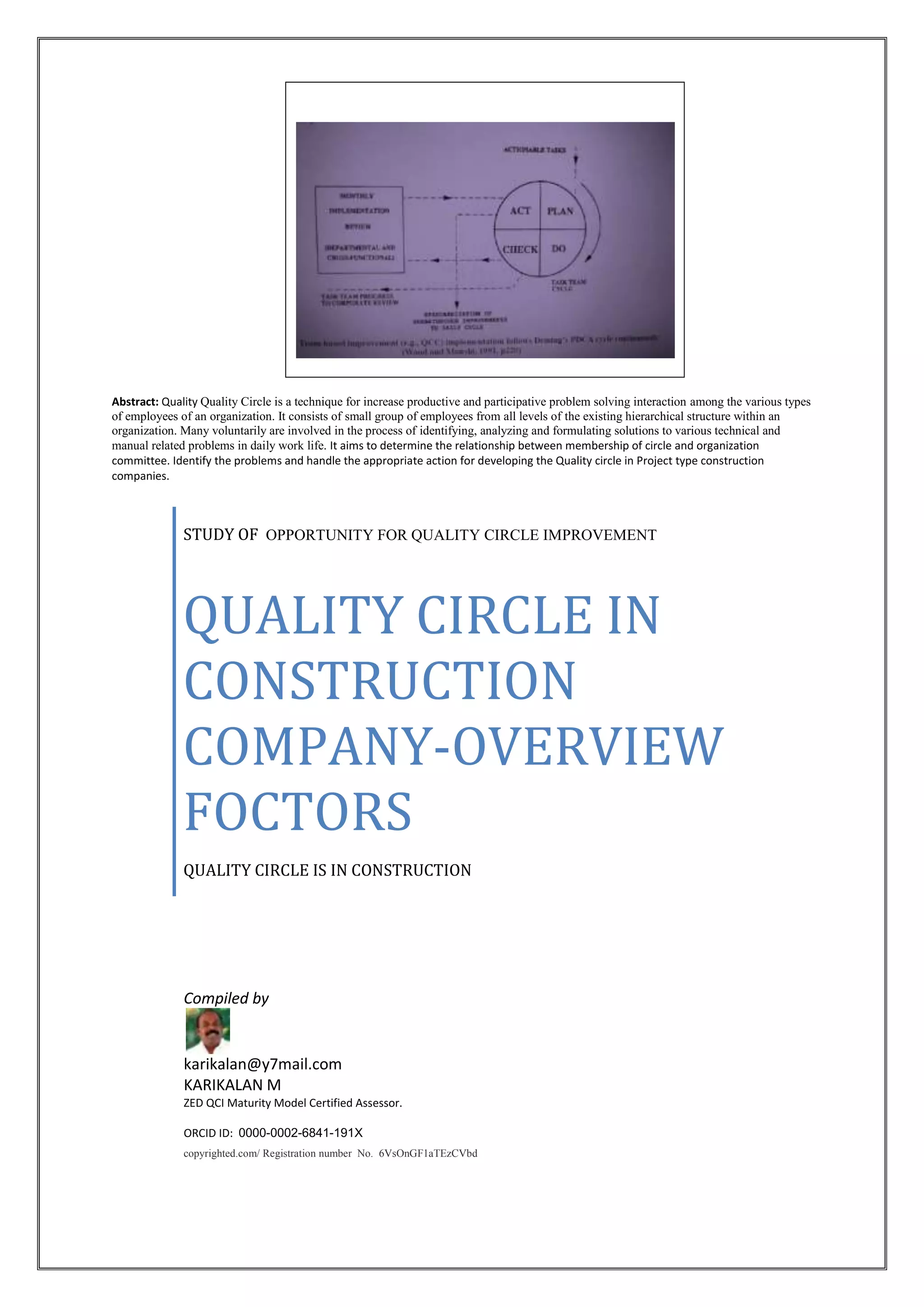 QUALITY CIRCLE IN CONSTRUCTION COMPANY-OVERVIEW FOCTORS | PDF