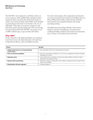 IBM System Networking SAN24B-5 switch | PDF