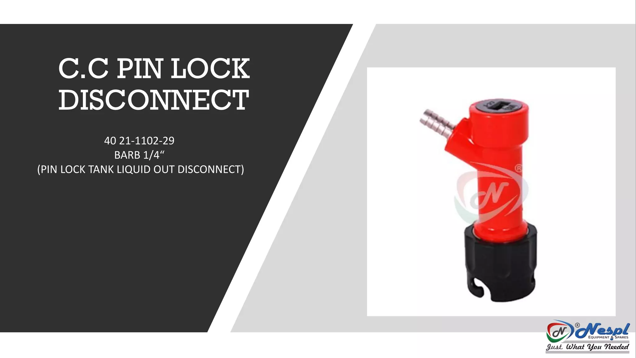 C.C PIN LOCK DISCONNECT