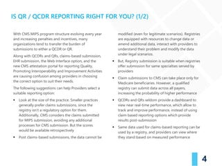 QCDR or QR (Selecting the Correct Reporting Mechanism) | PPT
