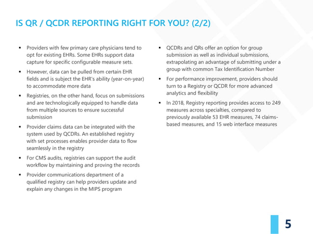 QCDR or QR (Selecting the Correct Reporting Mechanism) | PPT
