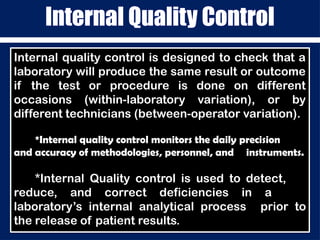 Quality control in clinical laboratory of bangladesh | PPTX