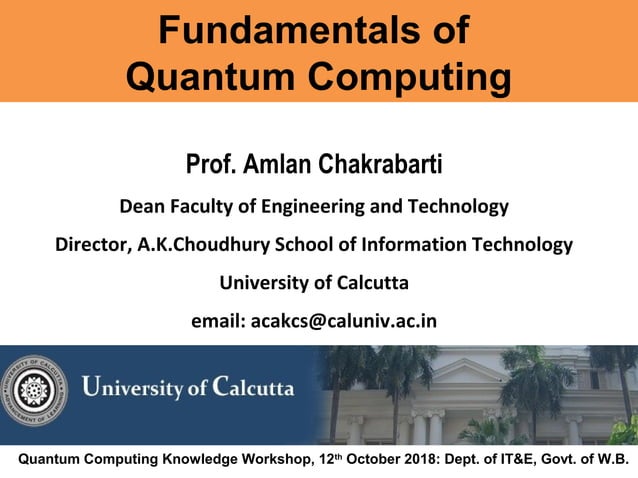 Fundamentals of Quantum Computing | PPT