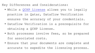 QCHP License vs. Dataflow Verification.pptx