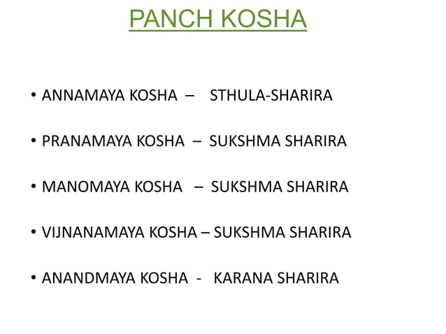 Qci panch kosha | PPTX | Hinduism | Religion & Spirituality