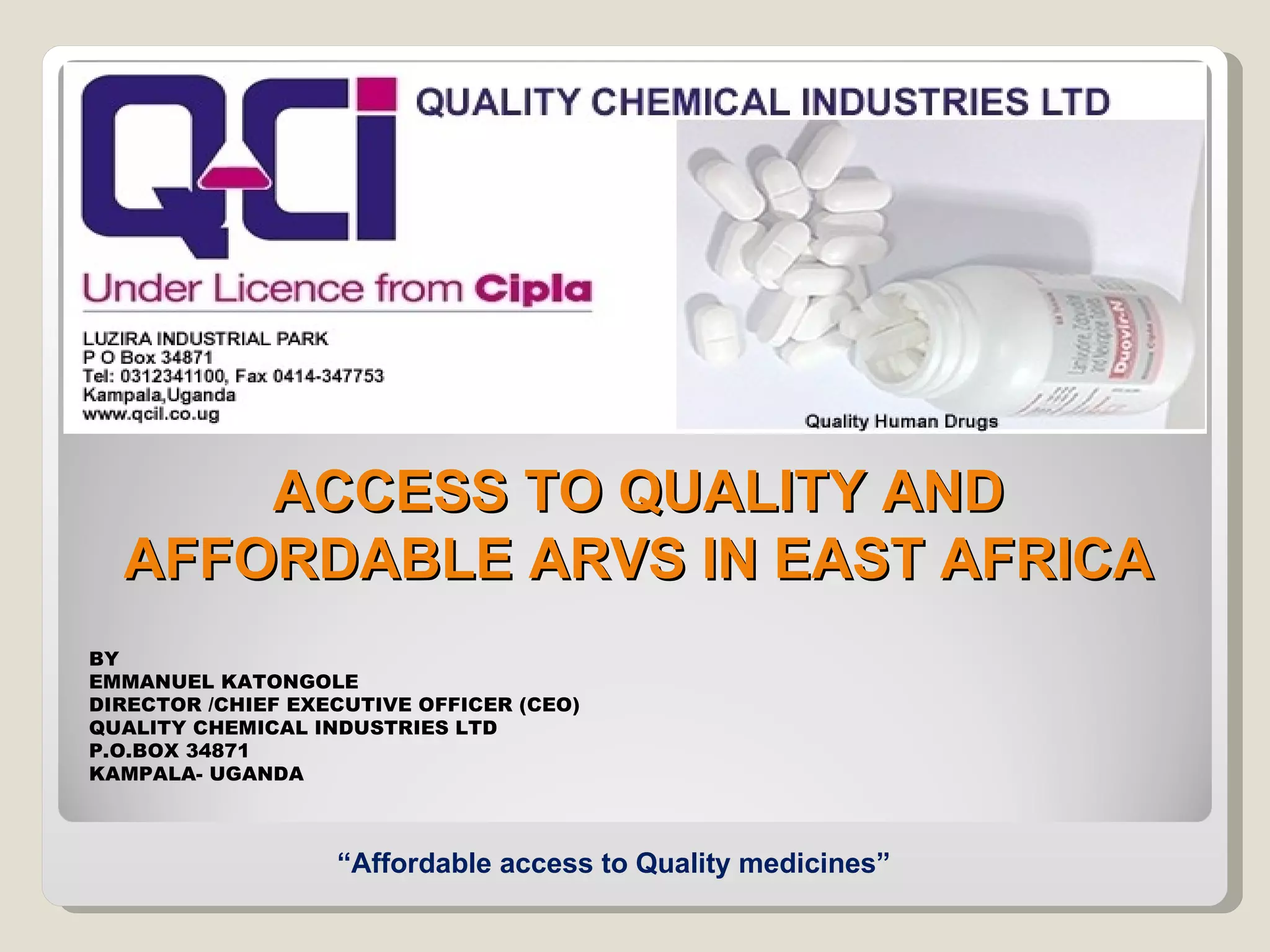 Qcil presentation health care conference | PPT | Pharmaceutical ...
