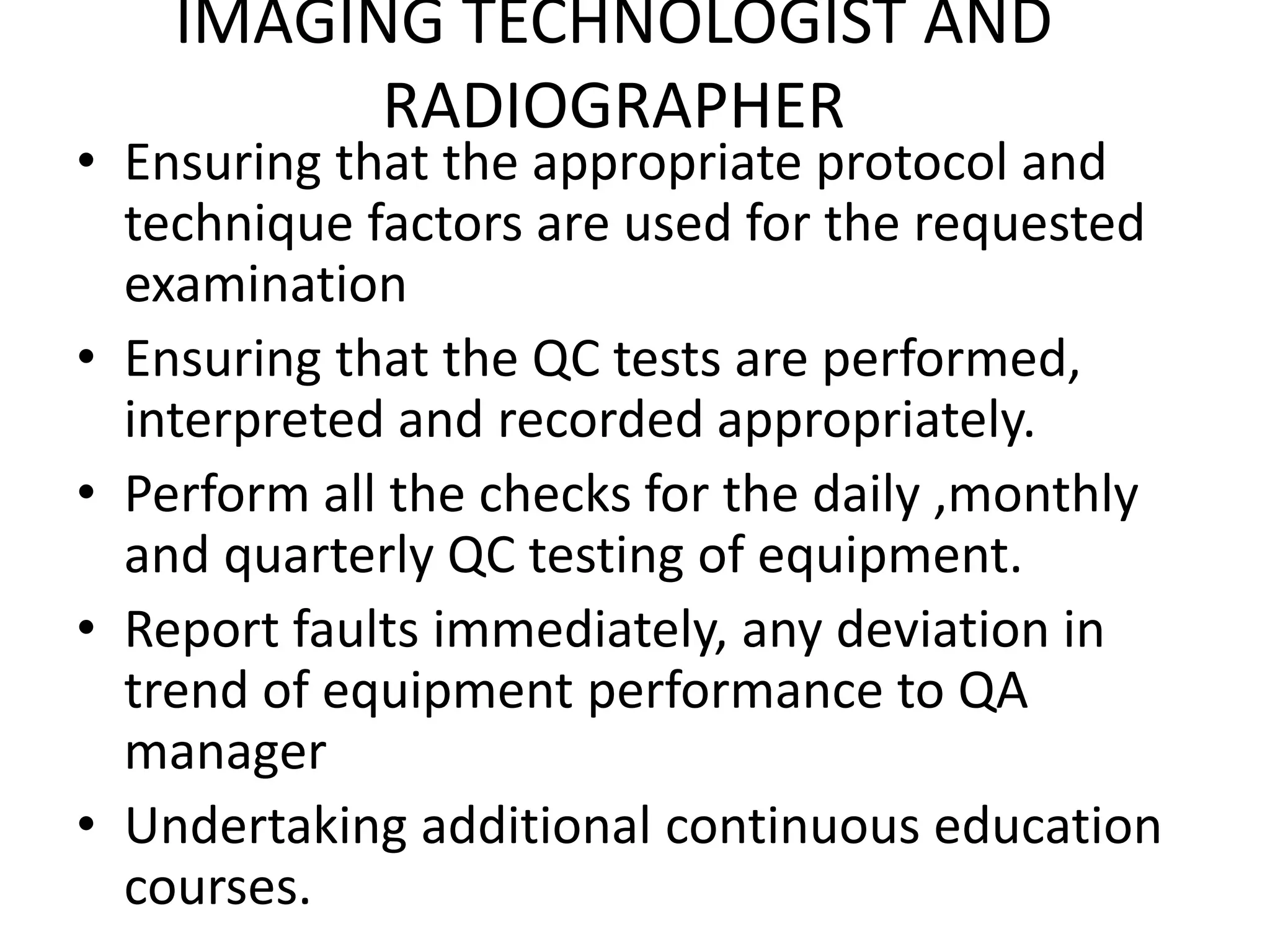 Qc in xray | PPTX