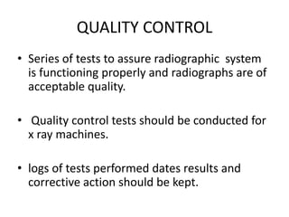 Qc in xray | PPTX