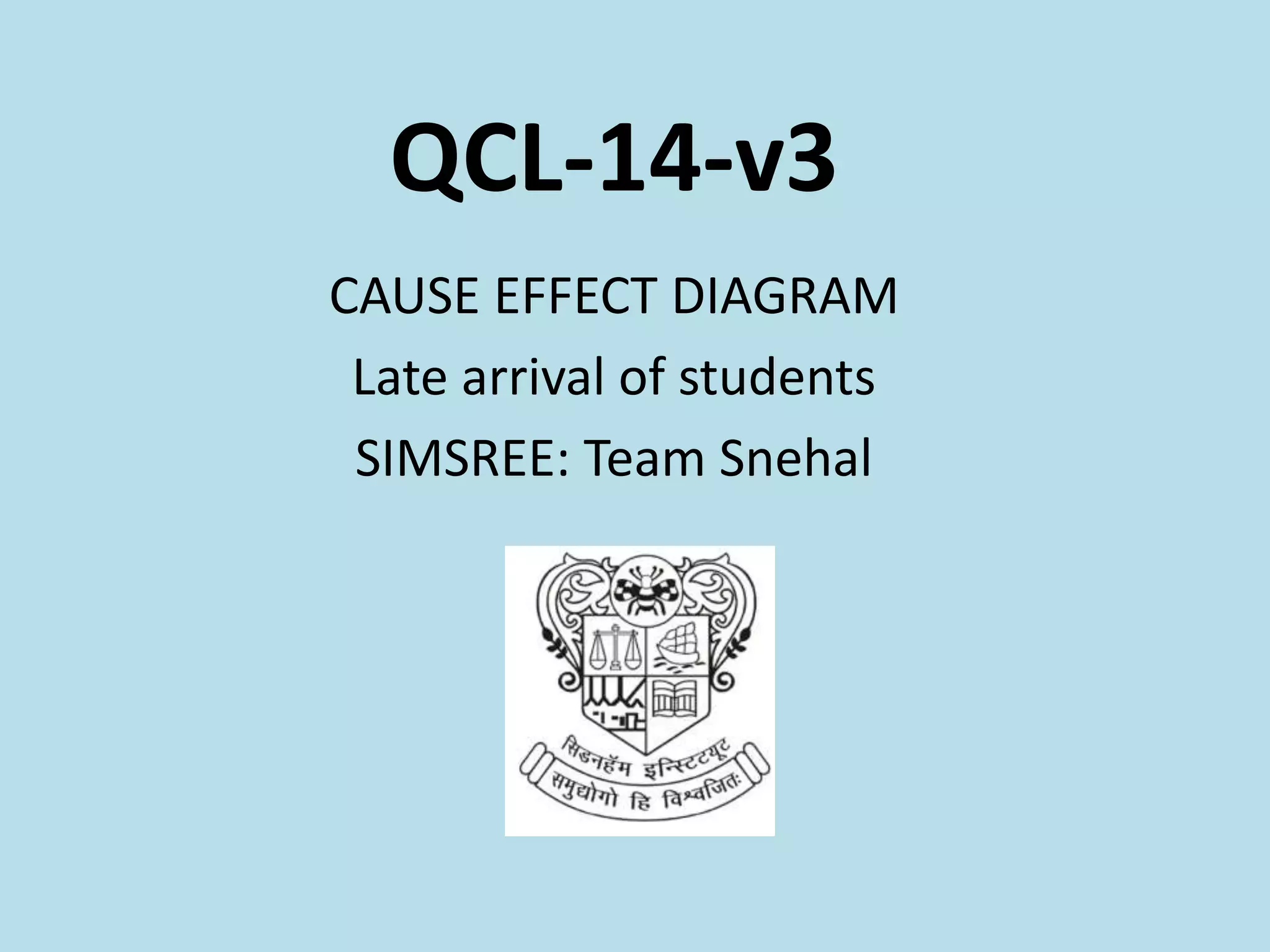 Qcl 14-v3 cause effect diagram-late arrival of students-simsree_snehal ...