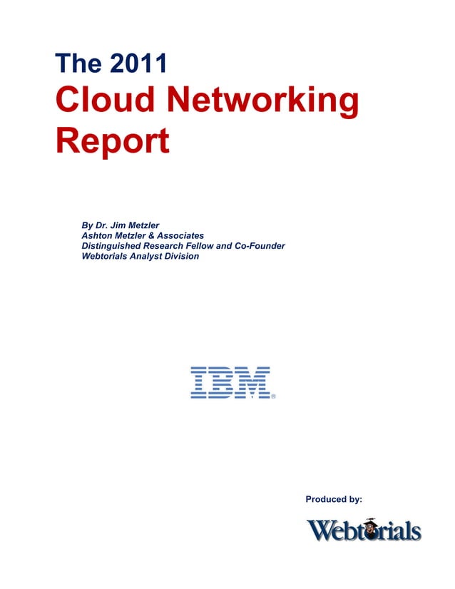 The Cloud Networking Report 2011 | PDF