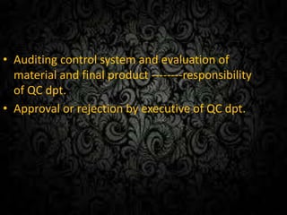 Quality control managment | PPTX