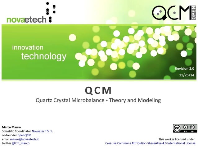 Quartz Crystal Microbalance QCM - Theory and Modeling | ODP | Chemistry ...