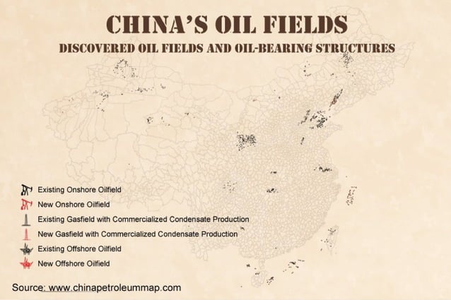 China's oil fields map | PPT