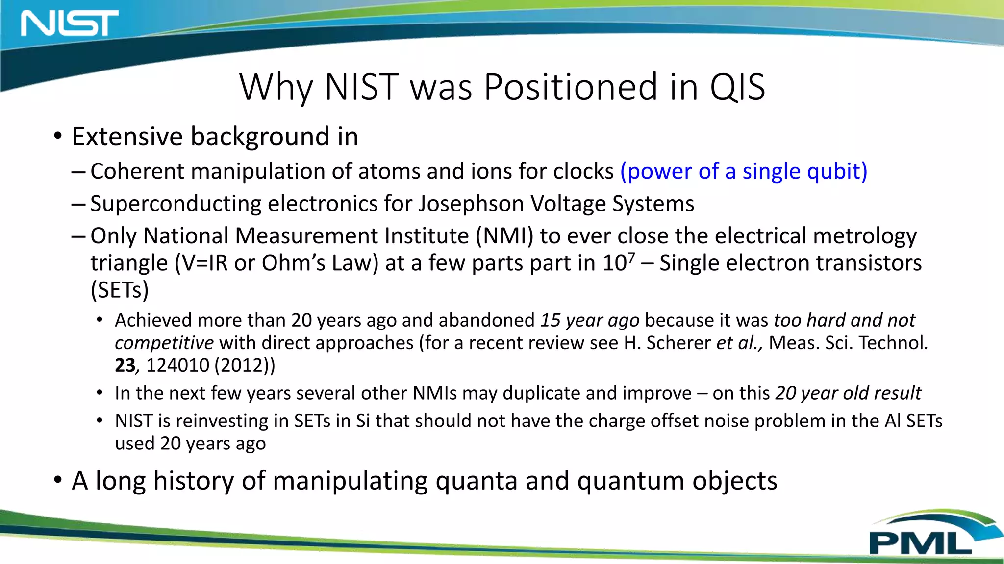 Quantum Computing at NIST | PPTX | Physics | Science