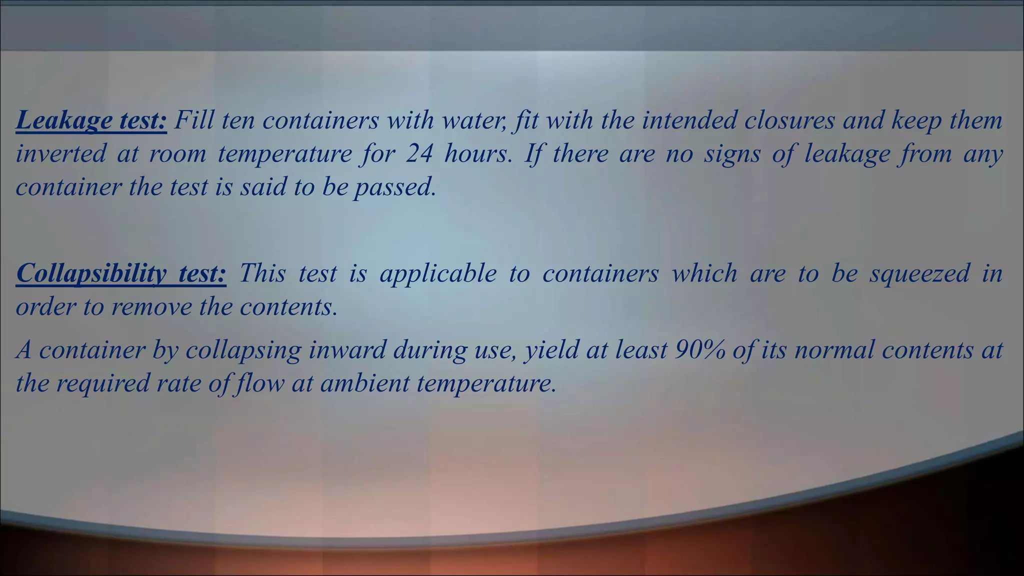 plastic and glass containers and its evaluation test, drug plastic ...