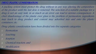 plastic and glass containers and its evaluation test, drug plastic ...