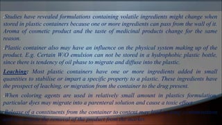 plastic and glass containers and its evaluation test, drug plastic ...
