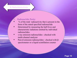 Qc of radiopharmaceuticals | PPT