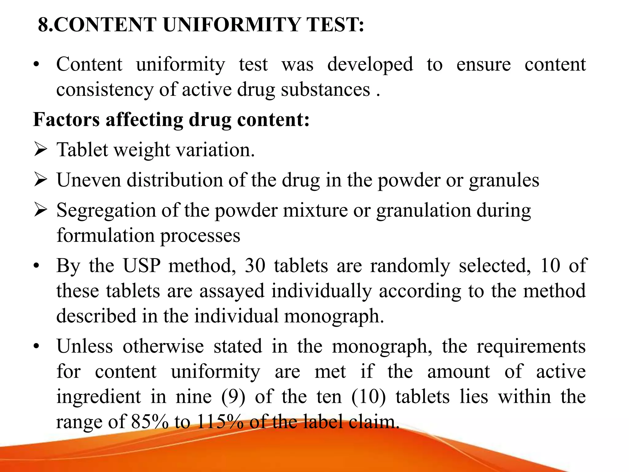 Quality control tests of tablet | PPTX