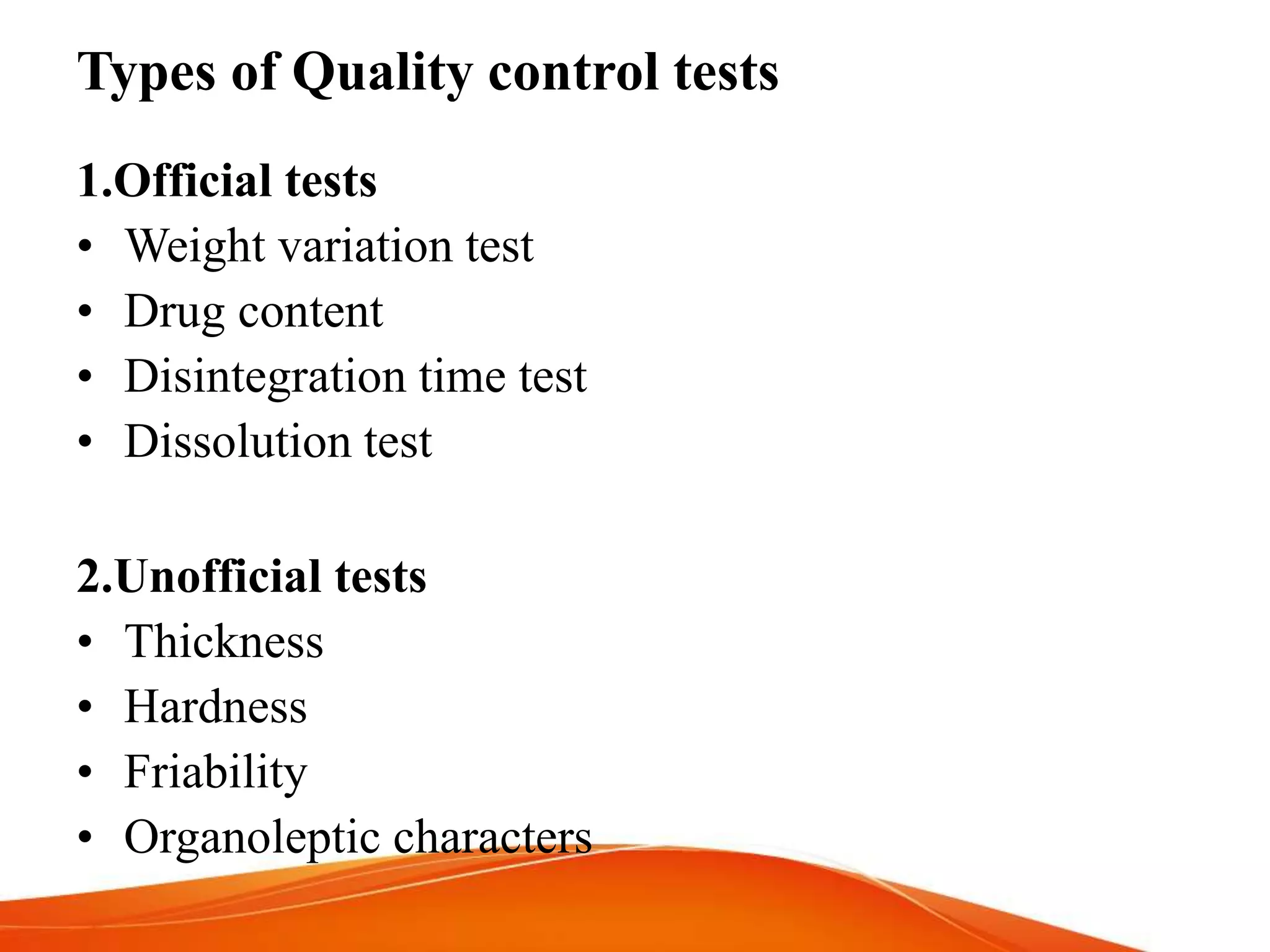 Quality control tests of tablet | PPTX