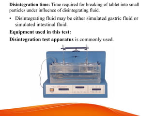 Quality control tests of tablet | PPTX