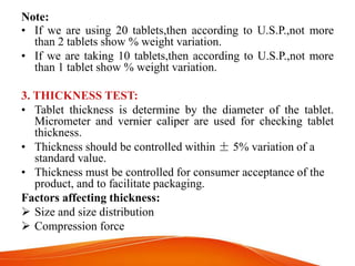 Quality control tests of tablet | PPTX