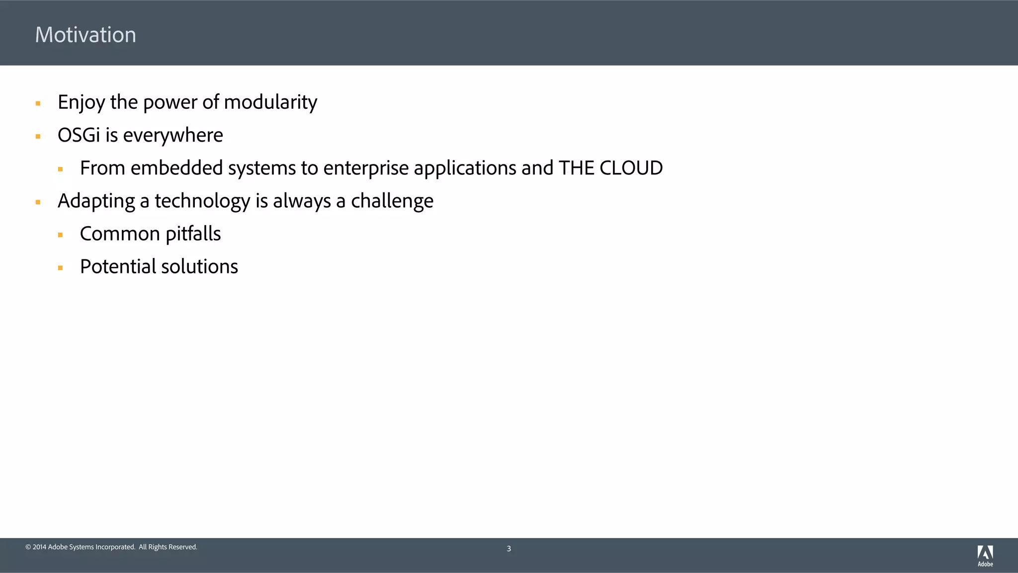 Use Case: Building OSGi Enterprise Applications (QCon 14) | PPT