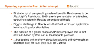 Is it time to rewrite the operating system in Rust? | PPT