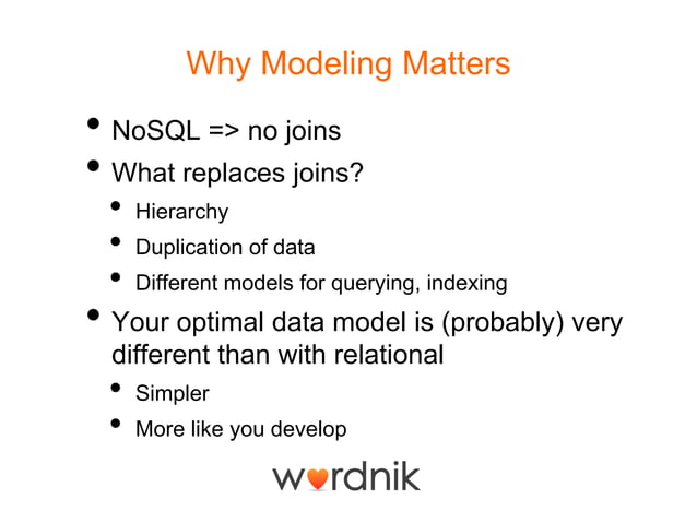 Data Modeling for NoSQL | PPT