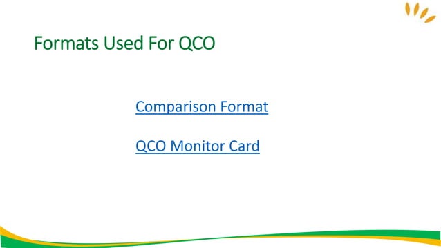 QCO presentation | PPTX | Technology & Computing