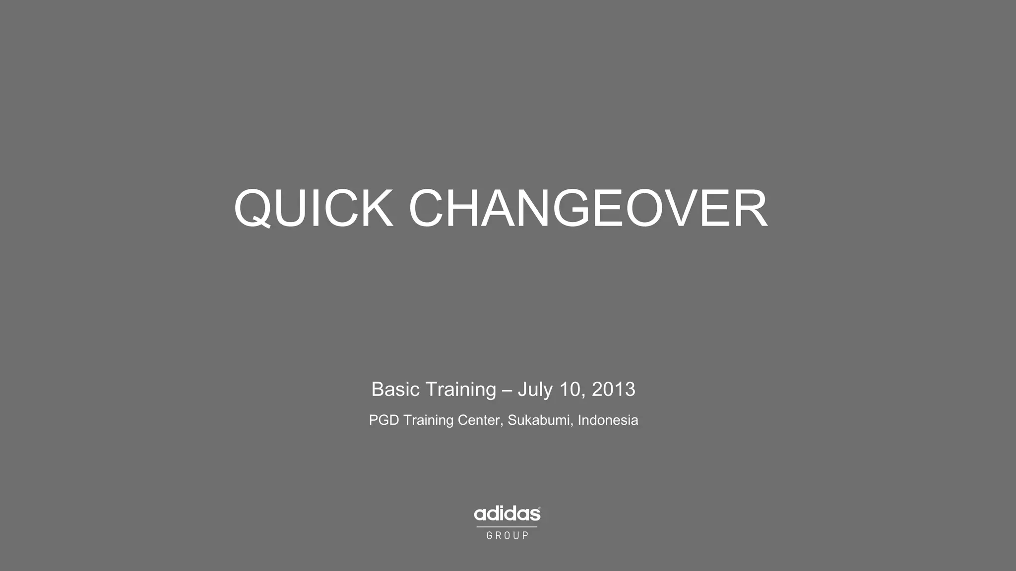 QCO (Quick Change Over) | PPT