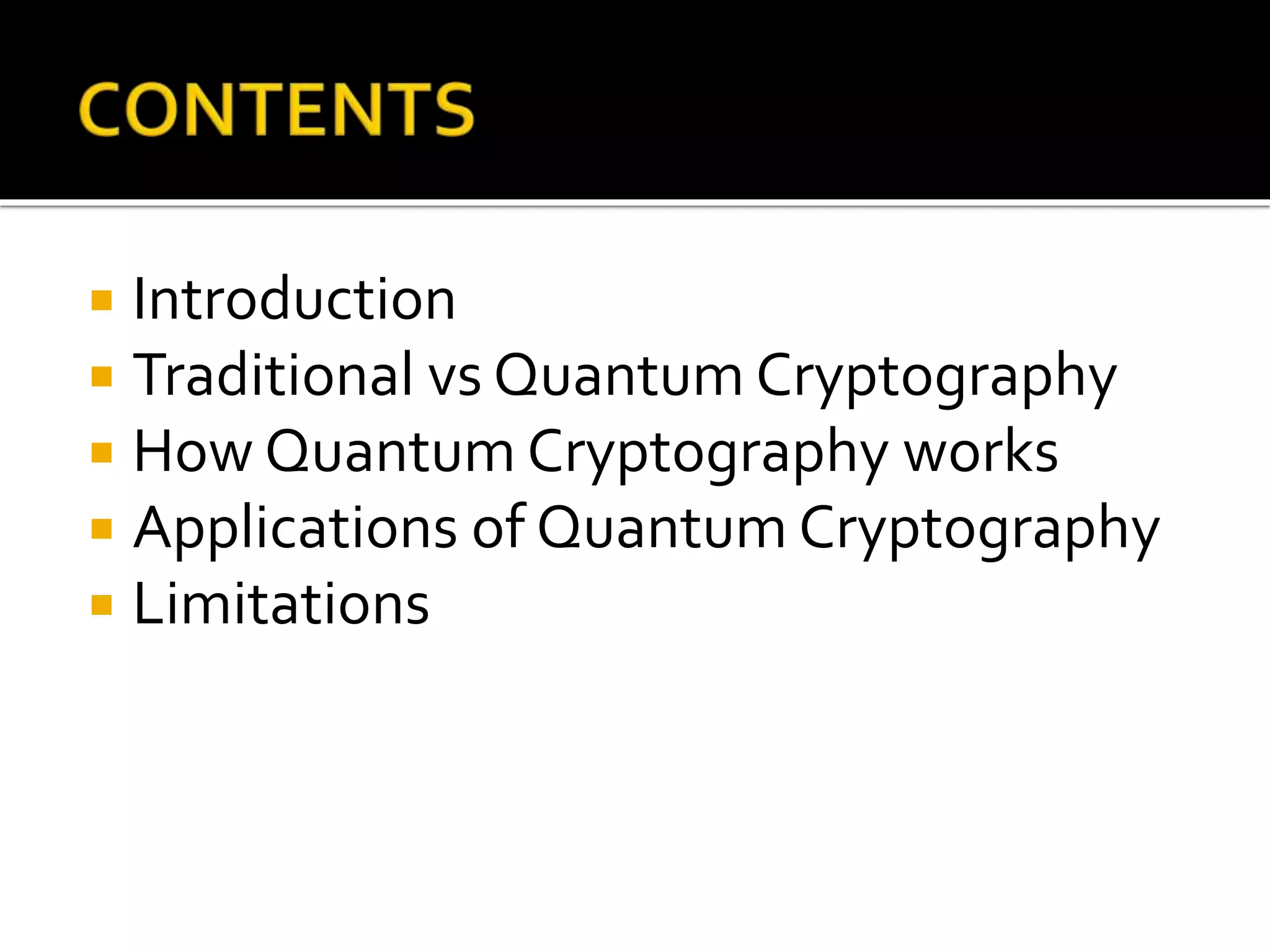 Quantum Cryptography presentation | PPTX