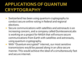 Quantum Cryptography presentation | PPTX