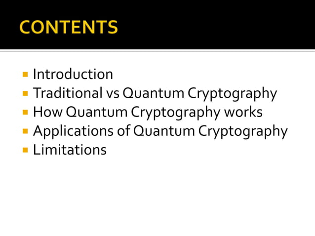 Quantum Cryptography presentation | PPTX | Physics | Science
